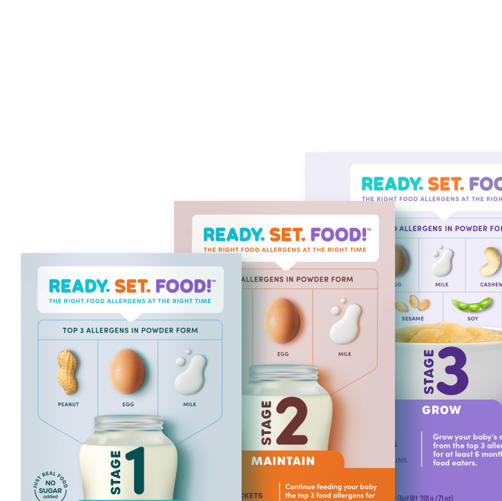Ready, Set, Food! - Stage 1 + 2 Mix-Ins for Early Allergen Introduction